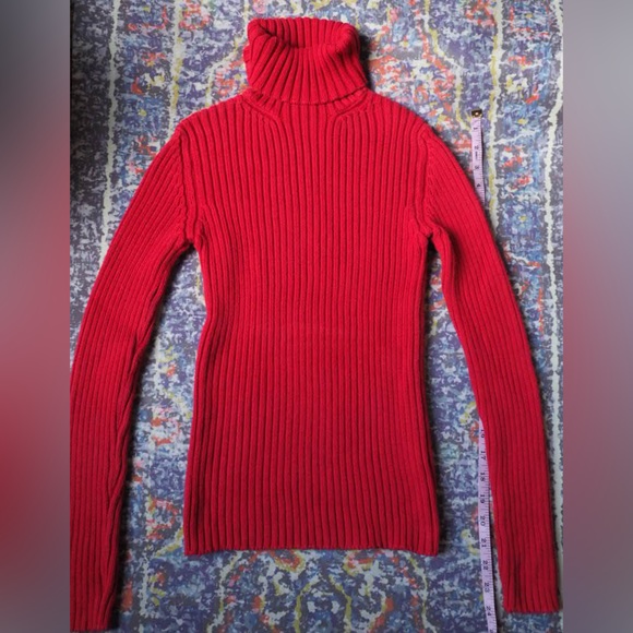 GAP | Sweaters | Vintage Red Turtleneck Knit Sweater | Poshmark